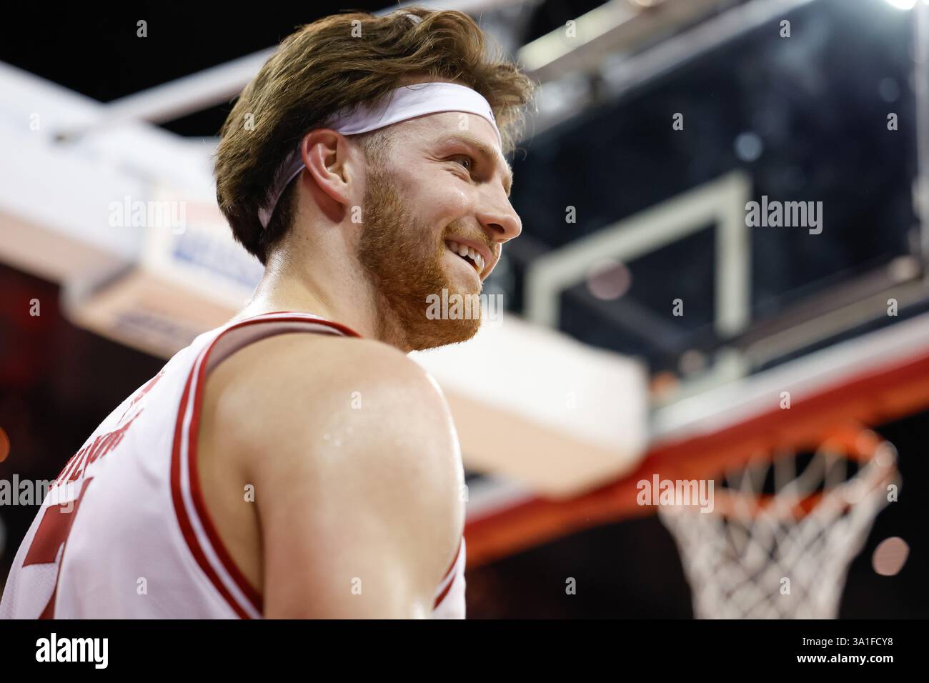 March 8, 2025: Wisconsin Badgers forward Carter Gilmore (7) during the ...