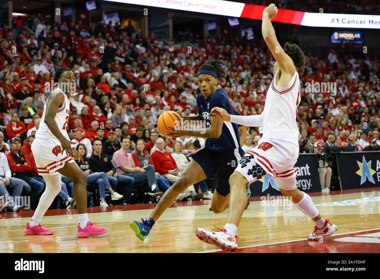 March 8, 2025: Penn State Nittany Lions guard Nick Kern Jr. (3) drives ...