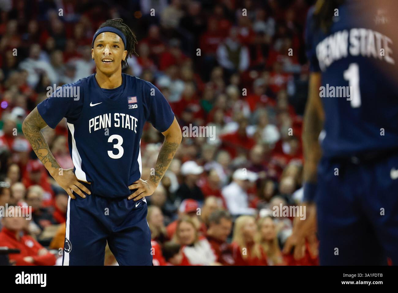 March 8, 2025: Penn State Nittany Lions guard Nick Kern Jr. (3) during ...