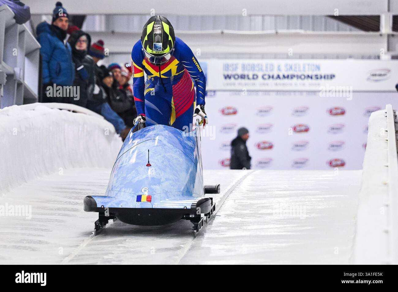 LAKE PLACID, NY, UNITED STATES - MARCH 08: Andreea Grecu (ROU) compete ...