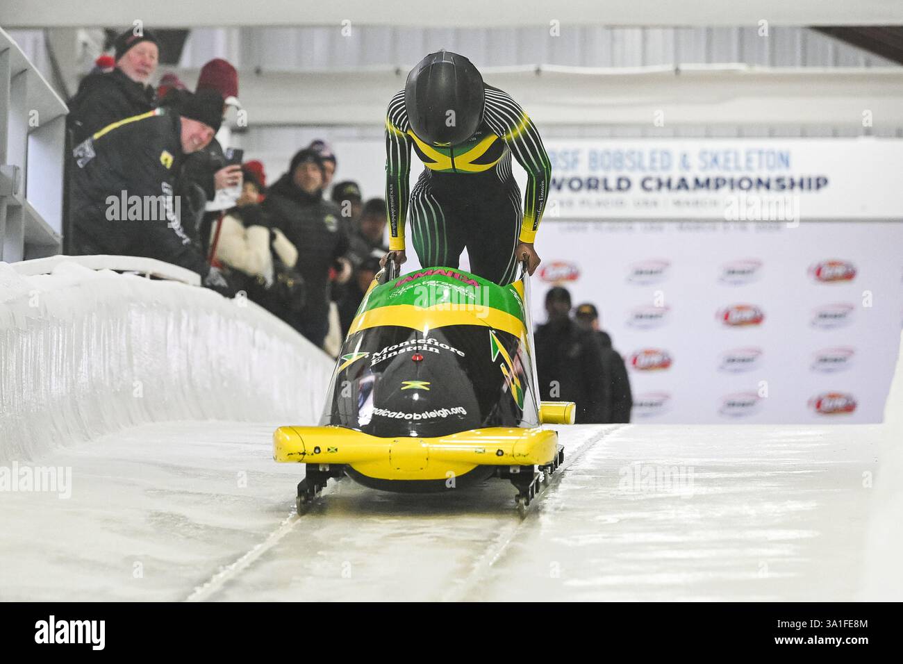 LAKE PLACID, NY, UNITED STATES - MARCH 08: Adanna Johnson (JAM) compete ...