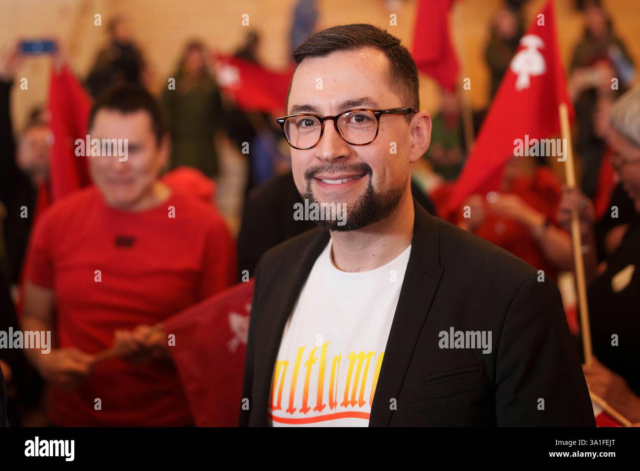 Mute Bourup Egede, Greenland prime minister participates a TV debates ...