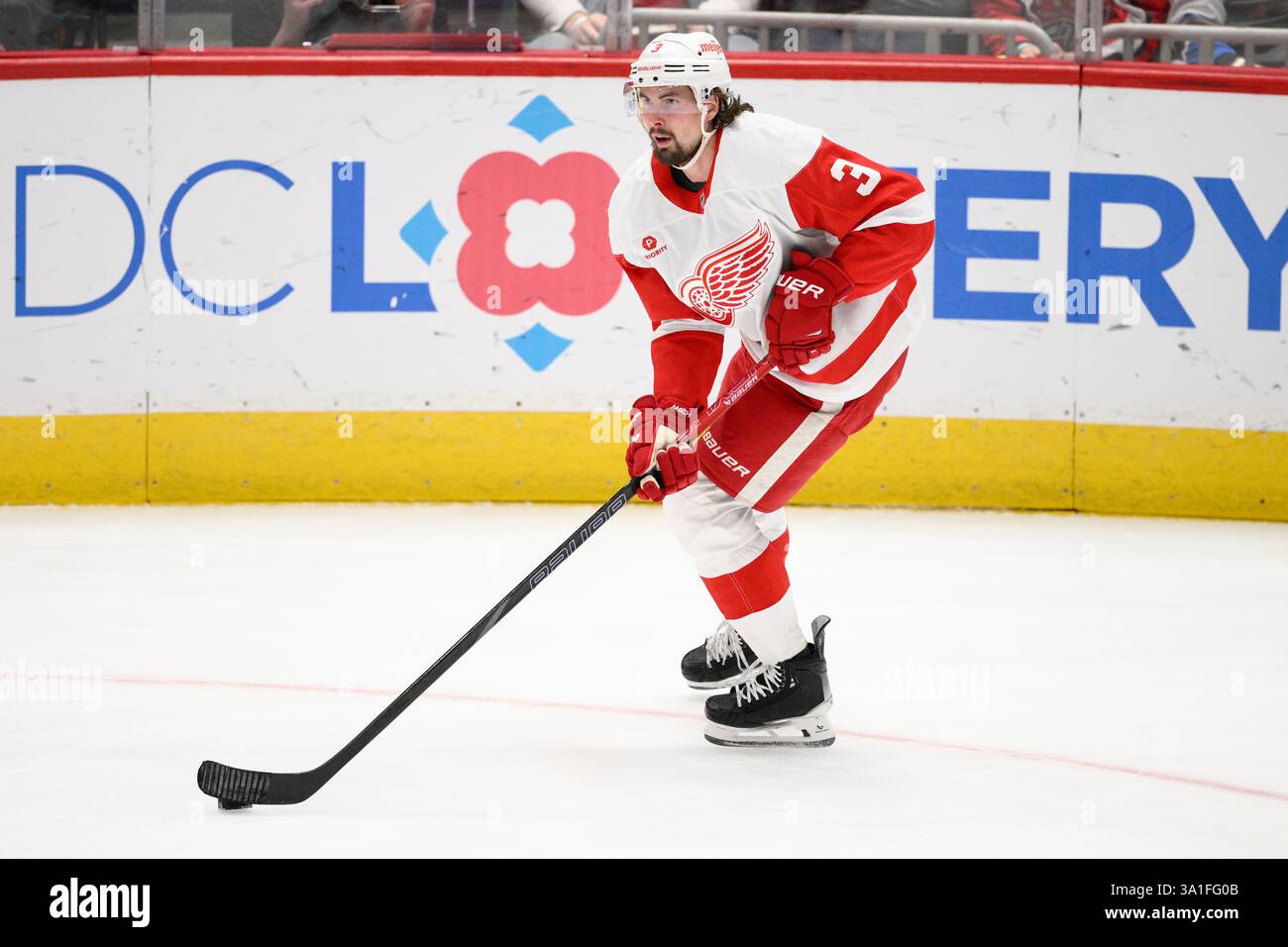 Detroit Red Wings defenseman Justin Holl (3) in action during the third ...