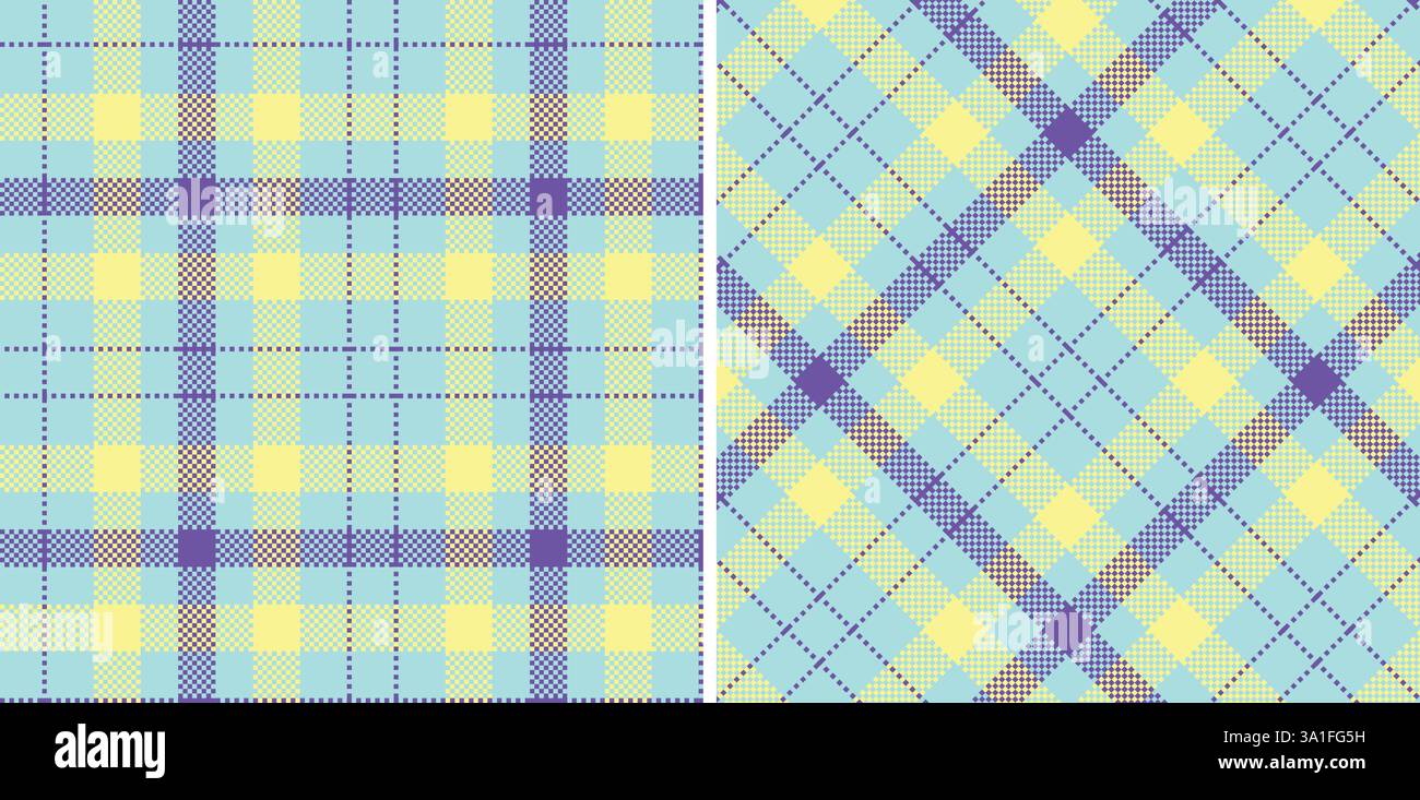 Madras Plaid Seamless Patterns in Gradient themed colors Stock Vector ...