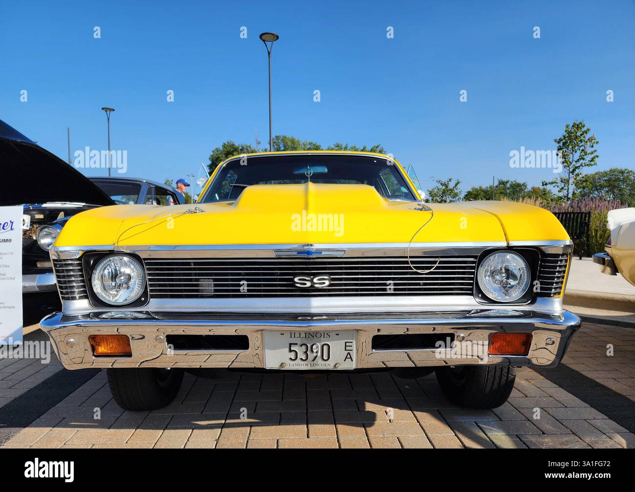 Park Ridge, Illinois, USA - August 21, 2024: Yellow car of Chevrolet ...