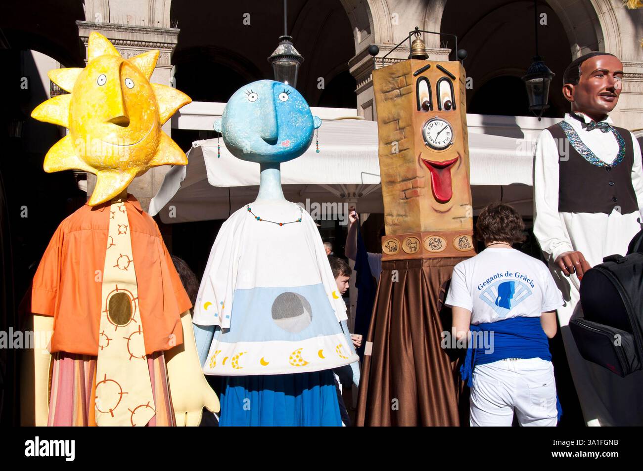 Fiesta de Santa Eulalia, typical feast of 12 February with giants and ...