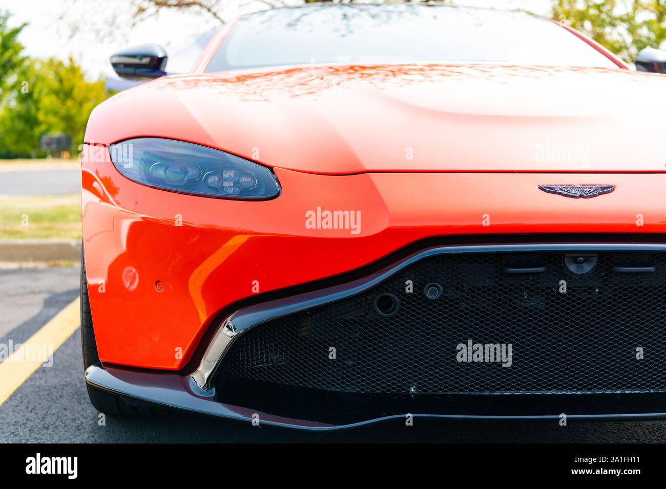 Chicago, Illinois, USA - September 08, 2024: 2020 Aston Martin Vantage ...