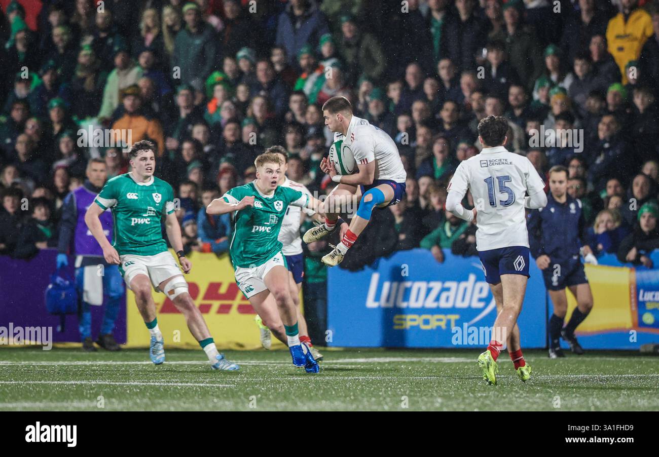 March 7th, 2025, Virgin Media Park, Cork, Ireland - Under 20 Six Nations: Ireland 12 - France 22 ...