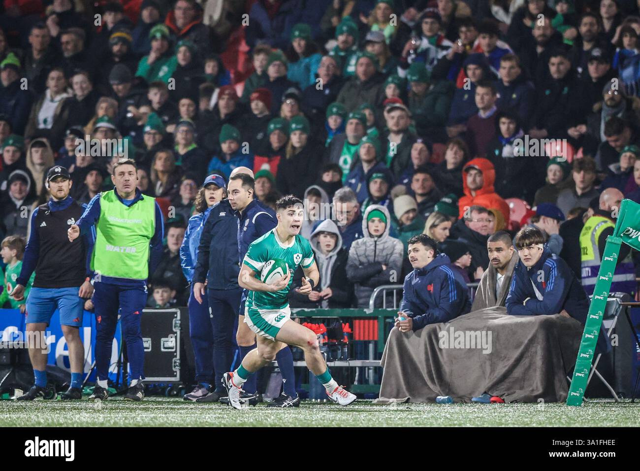 March 7th, 2025, Virgin Media Park, Cork, Ireland - Under 20 Six Nations: Ireland 12 - France 22 ...