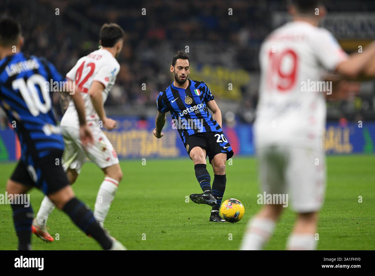 Hakan Calhanoglu of Inter FC in action during the Italian Serie A ...