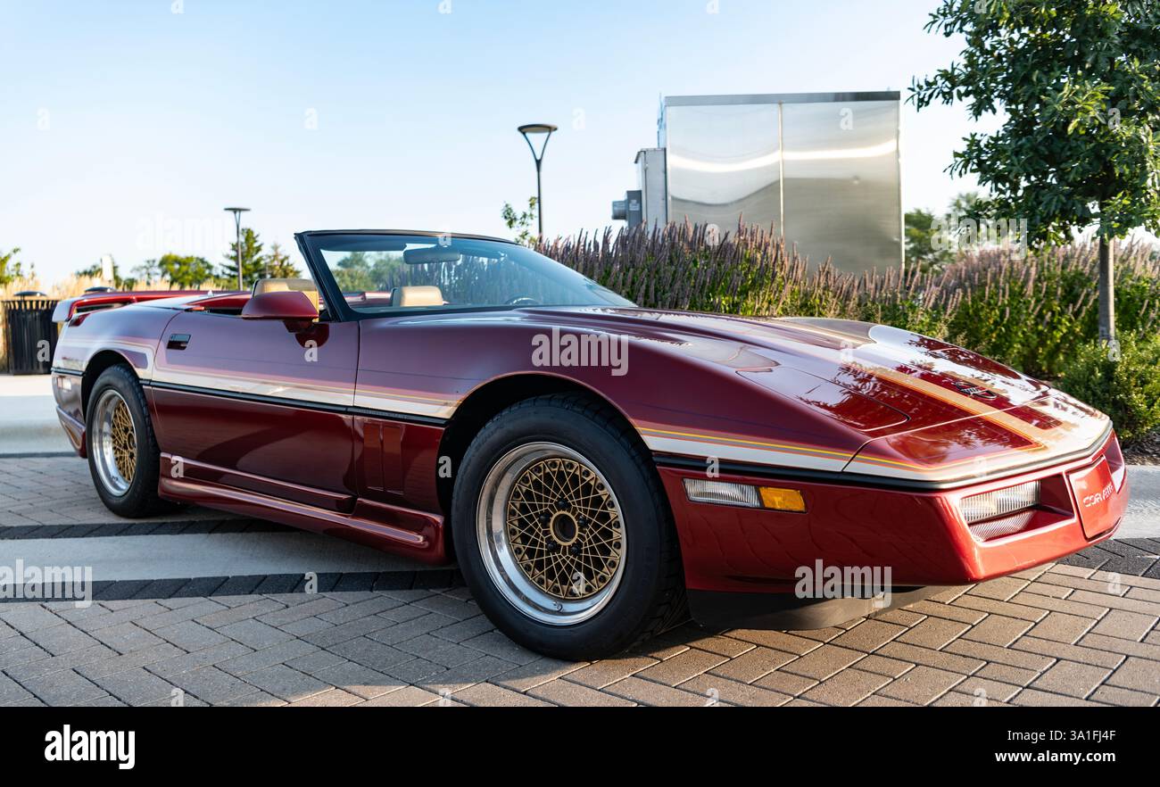 Park Ridge, Illinois, USA - August 22, 2024: Chevrolet Corvette C4 ...
