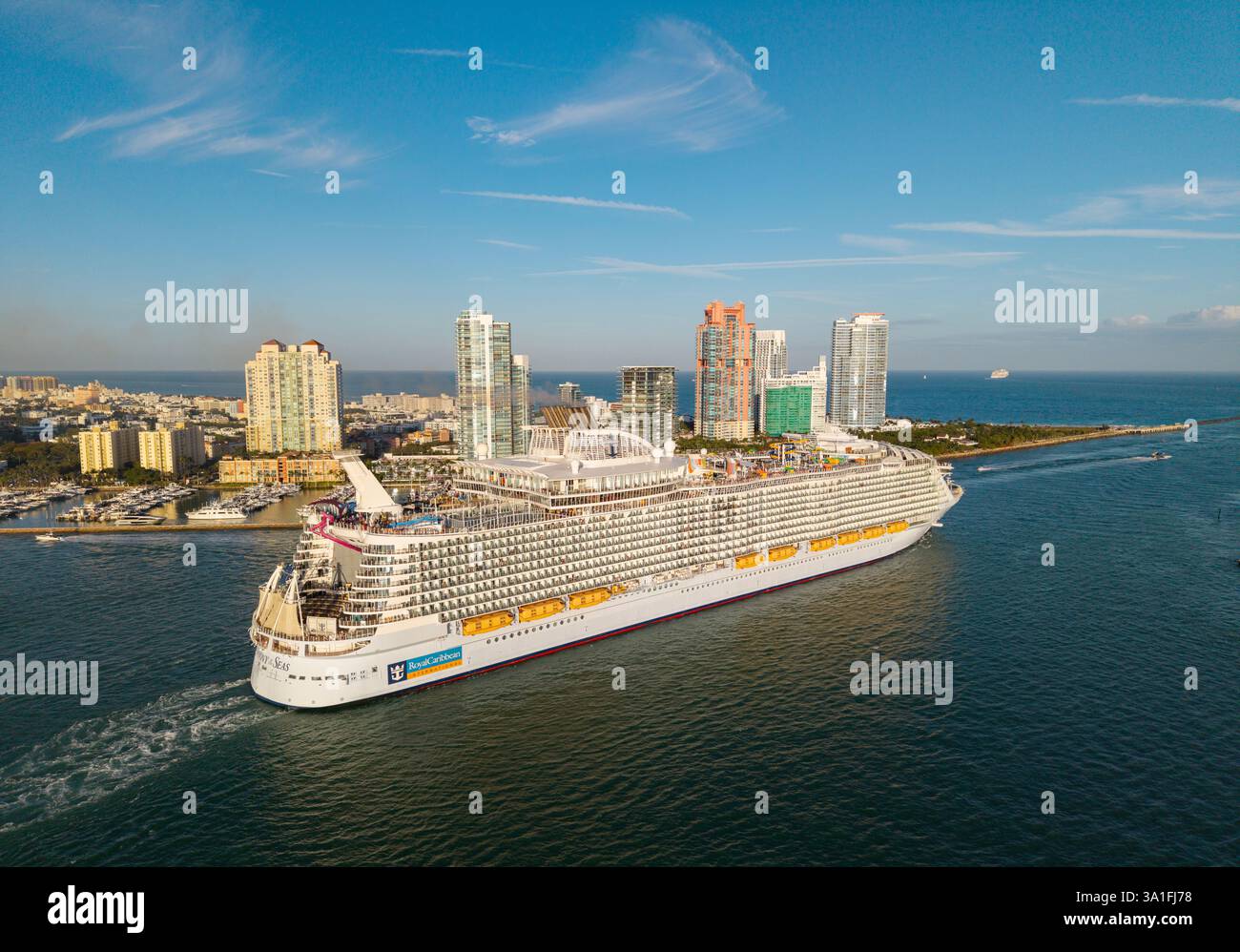 Miami, Florida, USA - February 02, 2025: Royal Caribbean international ...