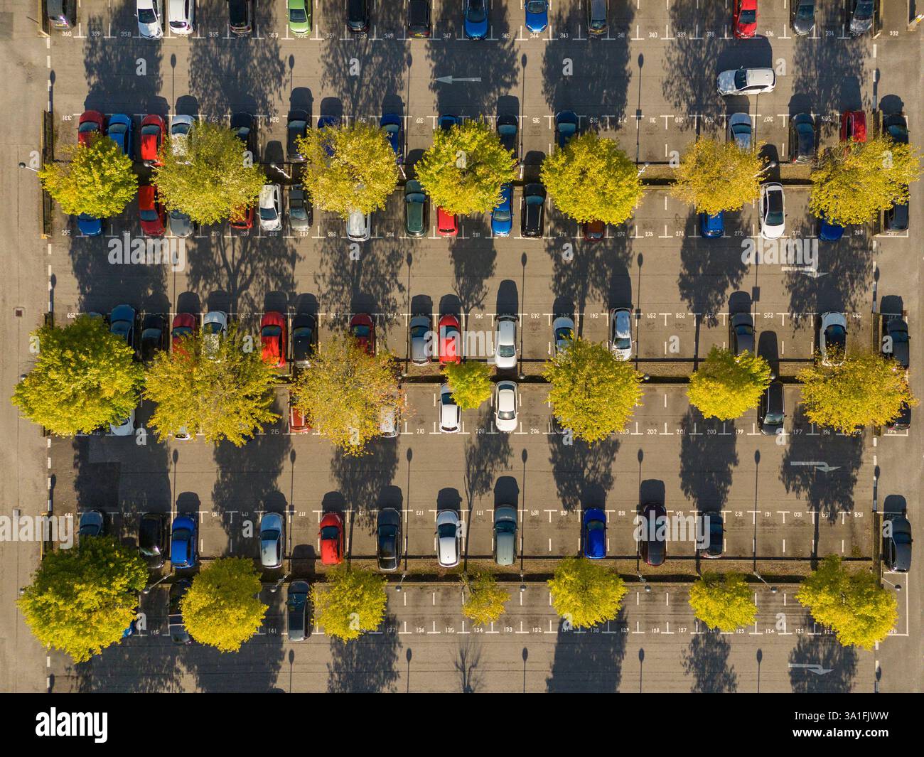 Aerial perspective car park hi-res stock photography and images - Alamy