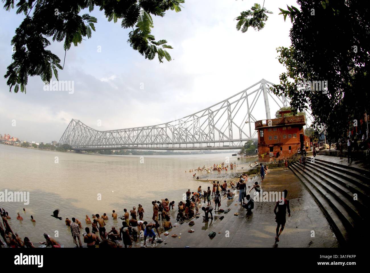 Jagannath ghat, Howrah bridge, Calcutta, West Bengal, India, Asia Stock ...