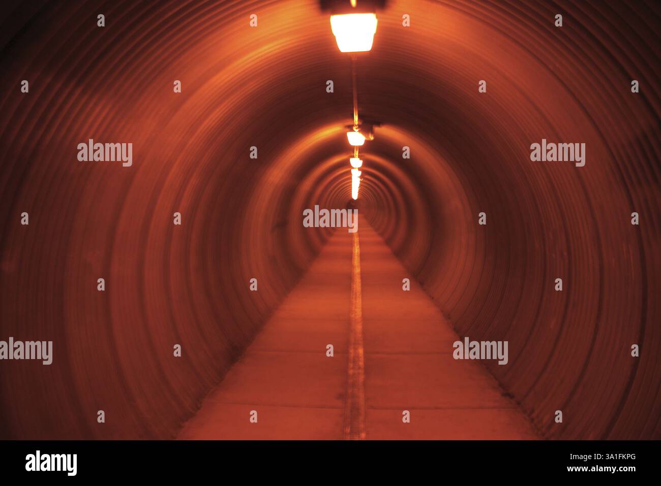 Underground pedestrian subway, Whittier, Alaska, U.S.A. United States ...