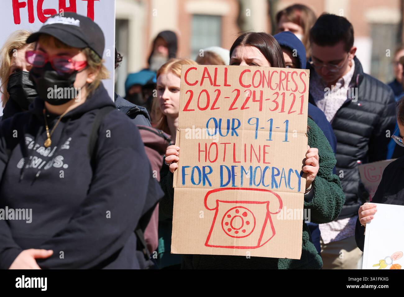 Baltimore, USA. 08th Mar, 2025. Women and allies gather to stand up for ...