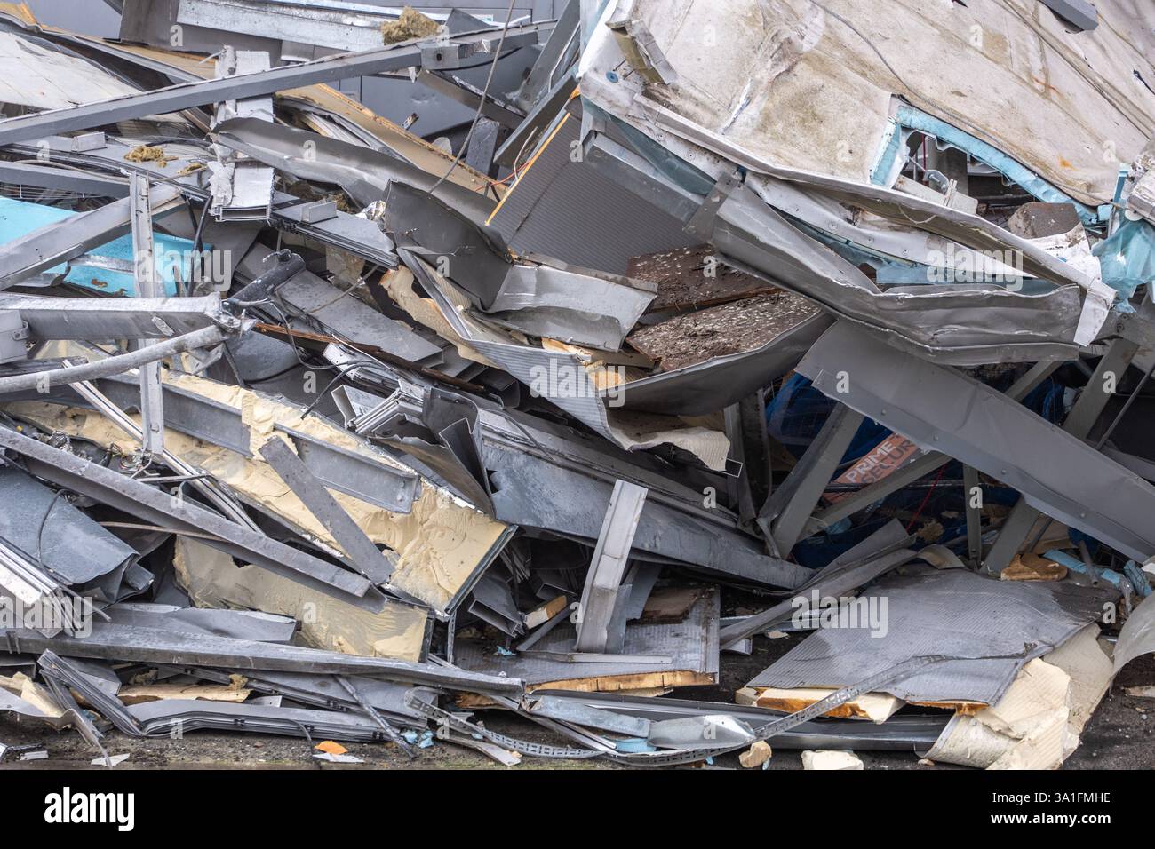 Rubble from a Demolished Building Stock Photo - Alamy