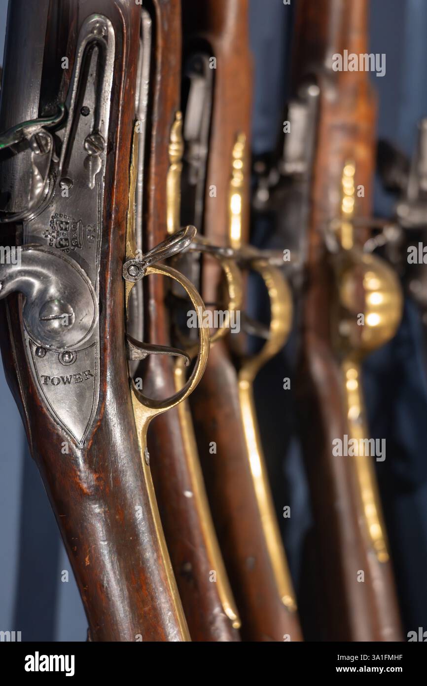 Antique Medieval Guns in England Stock Photo - Alamy