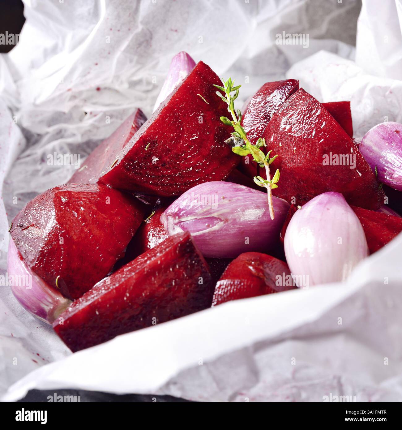 Oven baked red beets Stock Photo - Alamy