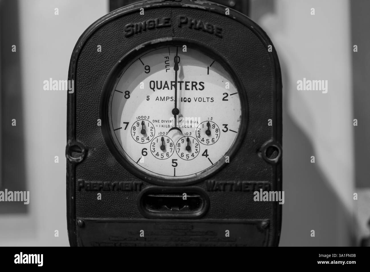 Old High Voltage Electricity Meter Stock Photo - Alamy
