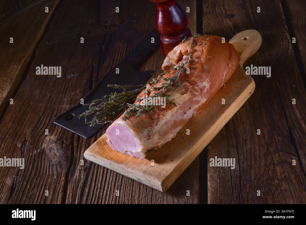 Smoked pork fillet hi-res stock photography and images - Alamy