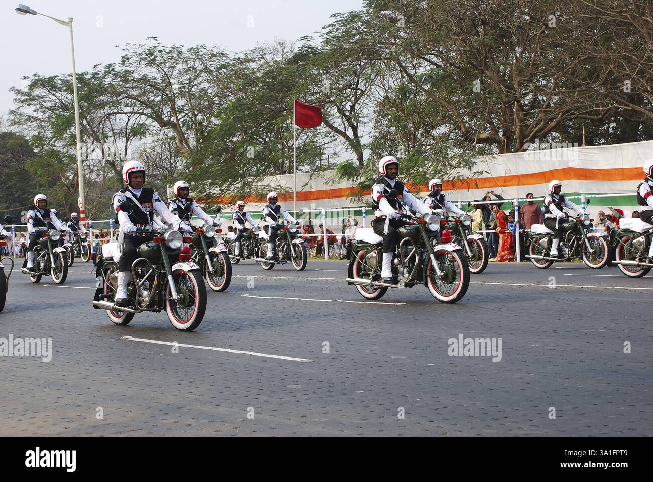 Police guards on bike parade on Republic Day Stock Photo - Alamy