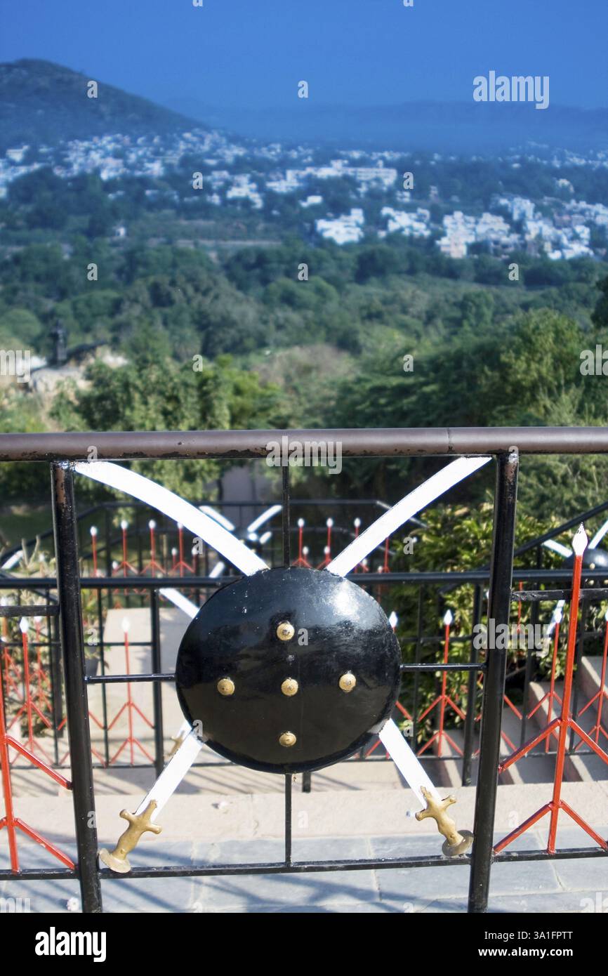 Shield & sword in haldighati, Udaipur, Rajasthan, India, Asia Stock ...