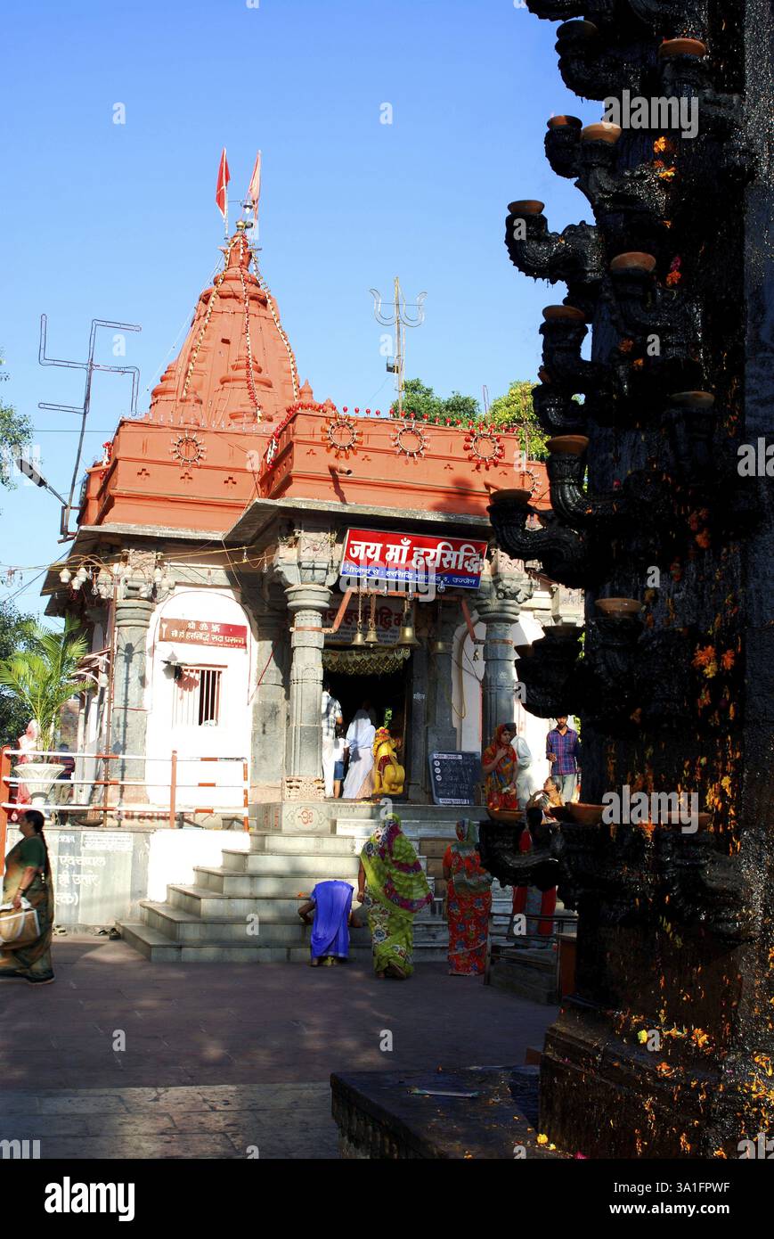 Famous temple of goddess Har Siddhi, Ujjain, Madhya Pradesh, India ...