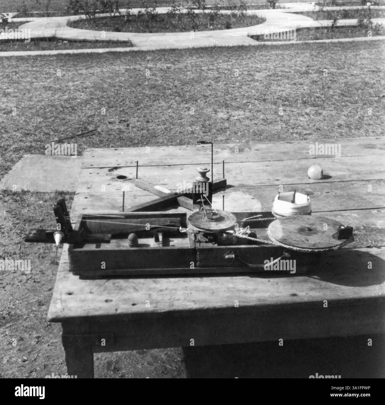 Mahatma Gandhi's charkha spinning wheel, displayed at Birla House ...