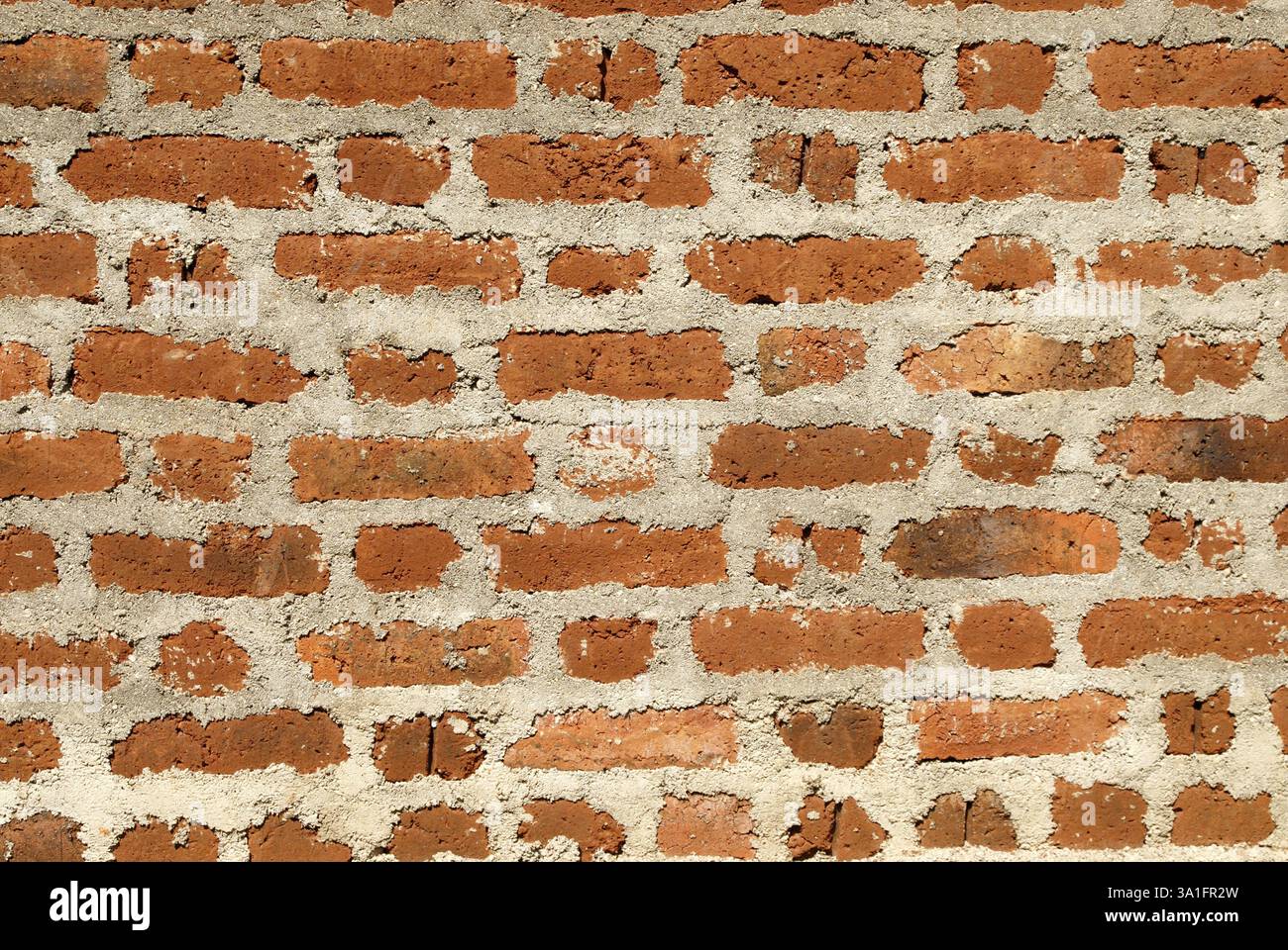 Brickwork, wall of house constructed in traditional bricks at ...