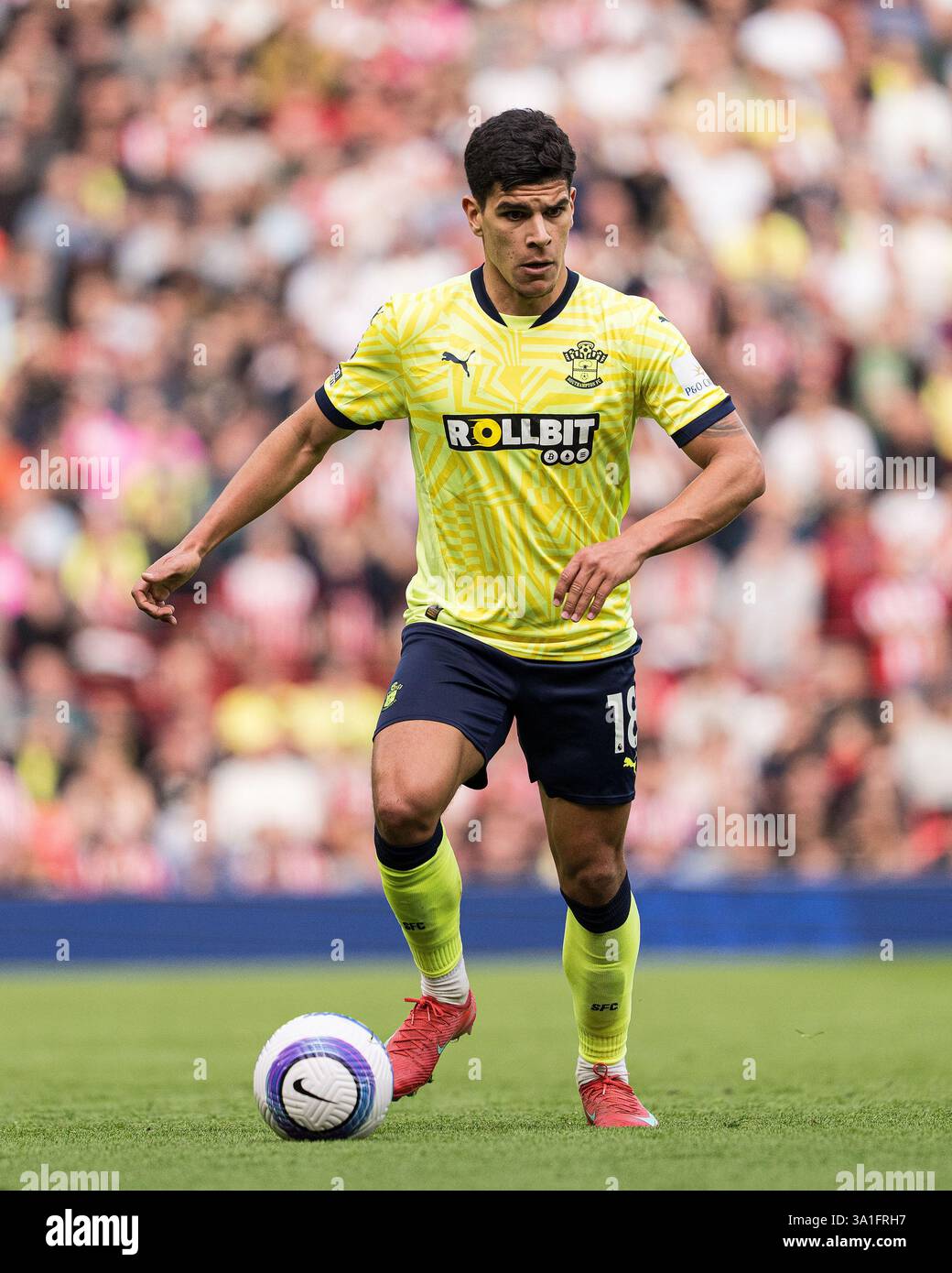 Southampton's Mateus Fernandes is seen in action during the Premier ...