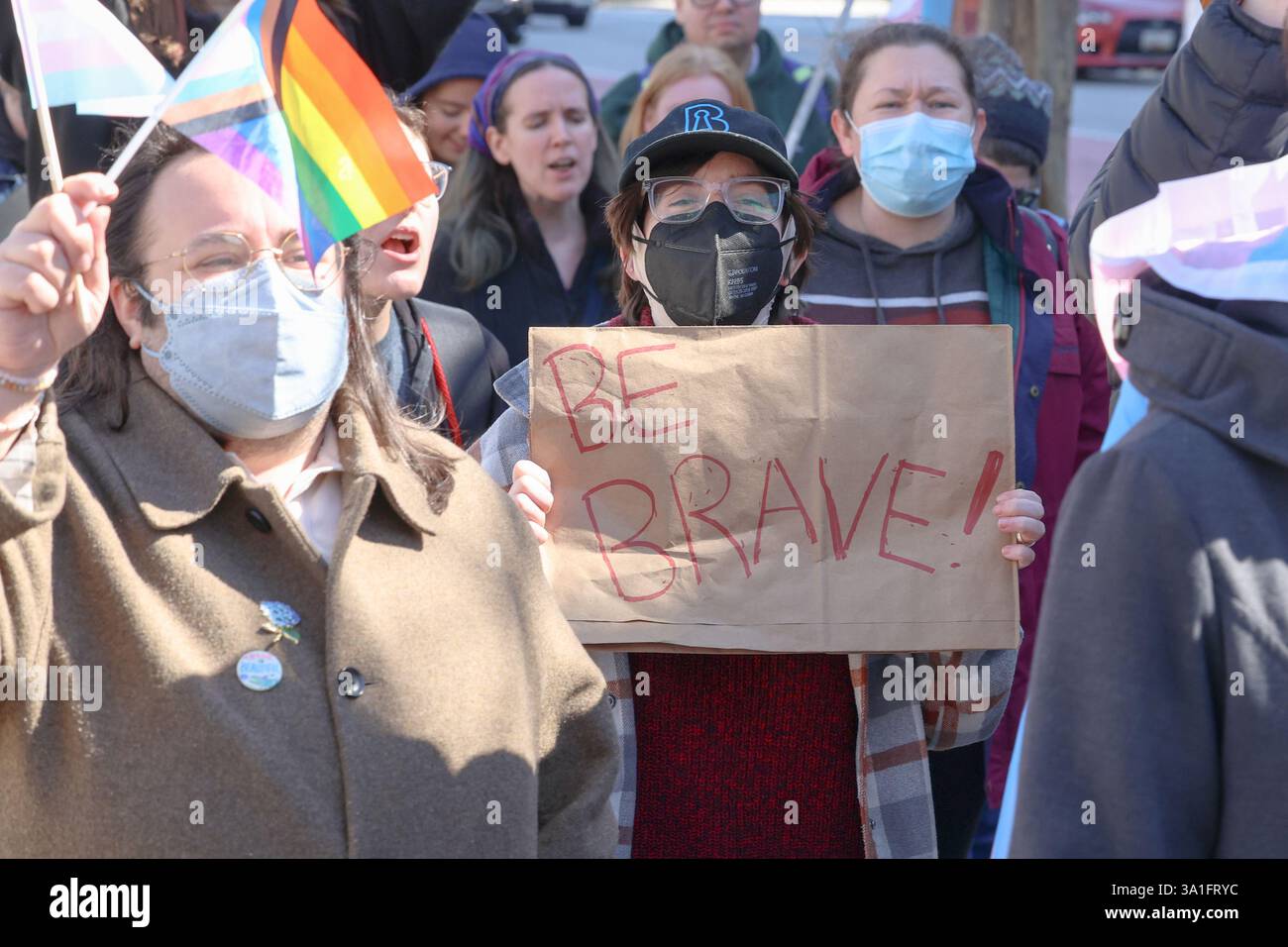 Baltimore, USA. 08th Mar, 2025. Women and allies gather to stand up for ...