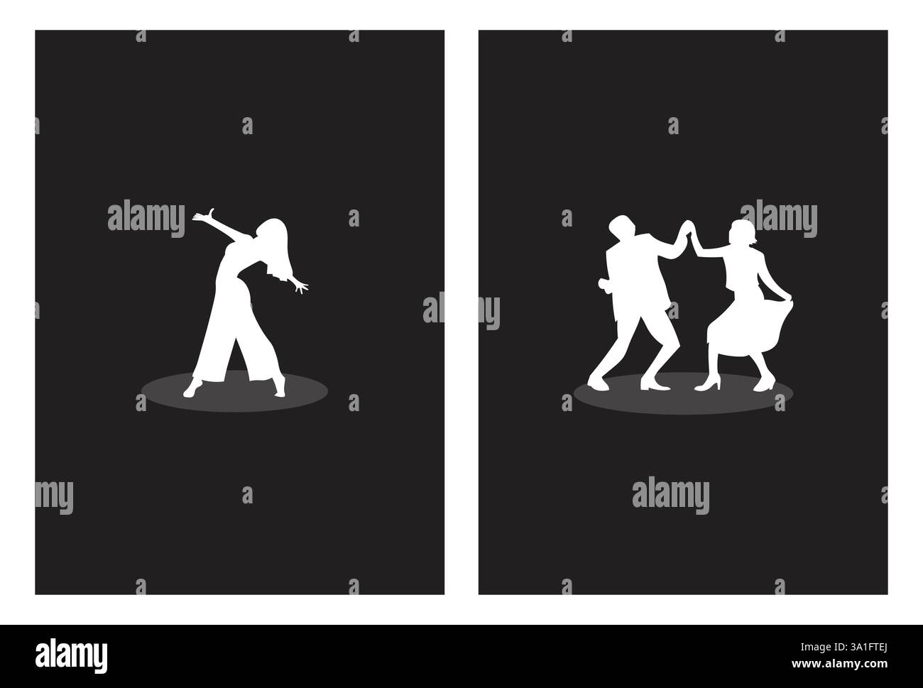 Illustration design people dancing on blank background Stock Vector ...