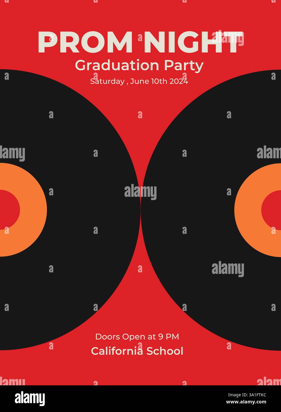 Illustration poster prom night unique design Stock Vector Image & Art ...