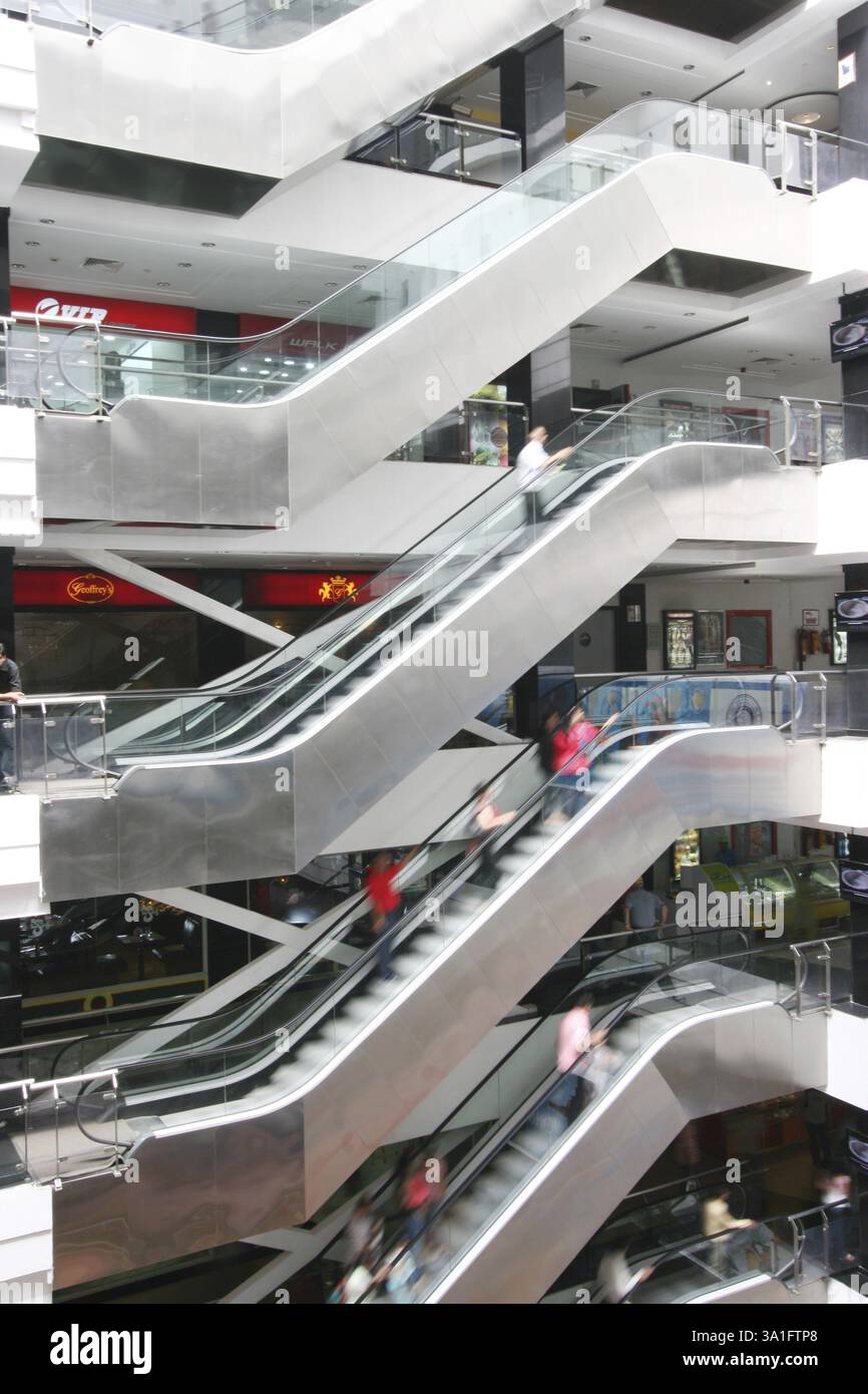 Escalator at Centrestage mall, Noida, Uttar Pradesh, India, Asia Stock ...