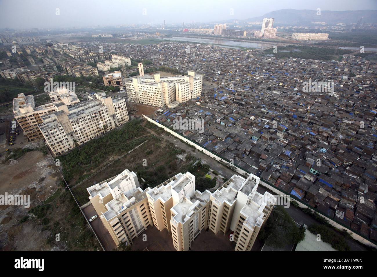 Aerial view of Wadala, Bombay Mumbai, Maharashtra, India, Asia Stock ...