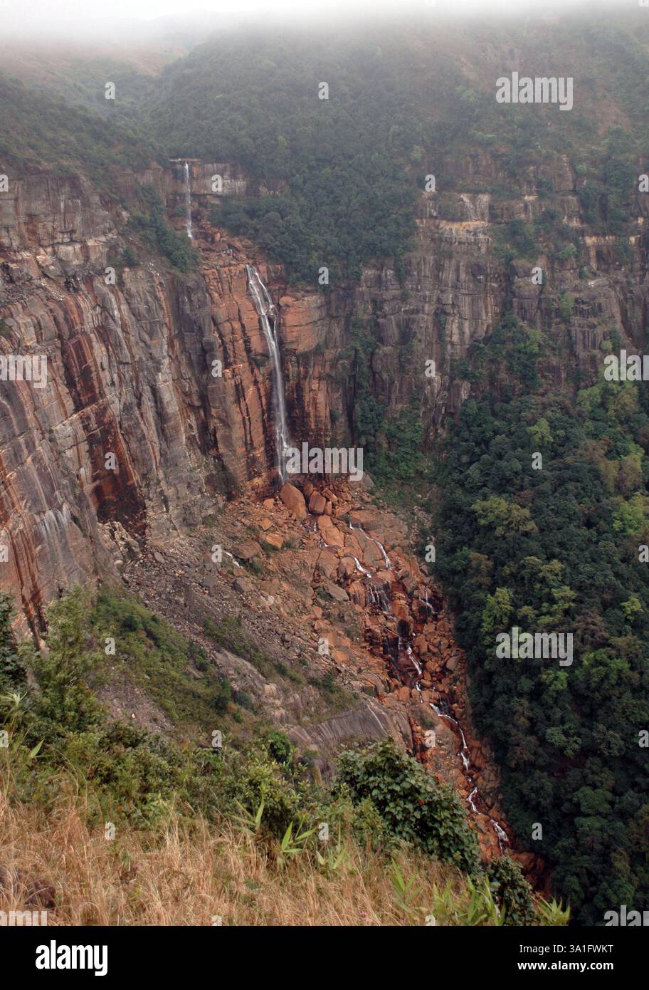 Seven Sisters Falls, Nrupen, Cherrapunjee, India, Asia Stock Photo - Alamy