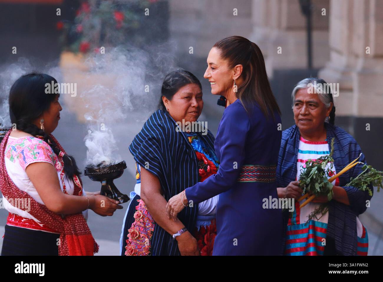 Claudia Sheinbaum Pardo, President of Mexico during the ceremony to ...