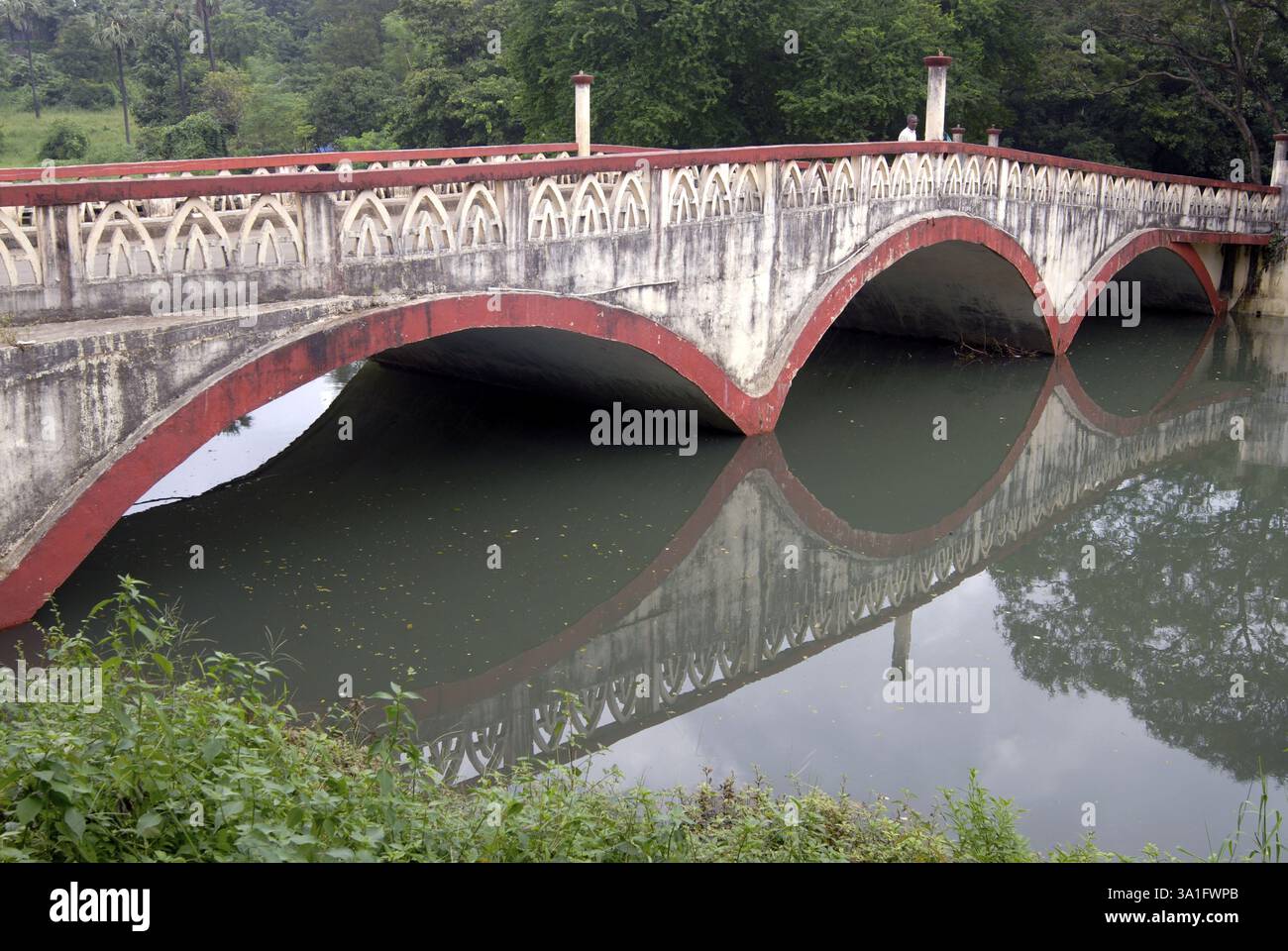 Arches of reinforced cement concrete bridge on Dahisar river with ...