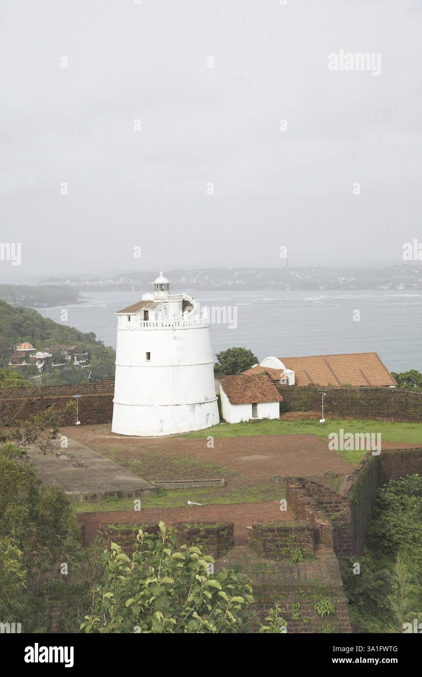 Light House on Aguada seventeenth-century Portuguese fort Sinquerim ...