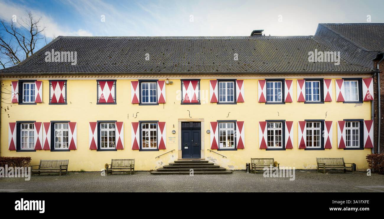 Zons, Germany March 06 2025: Zons Museum building in the historic old ...