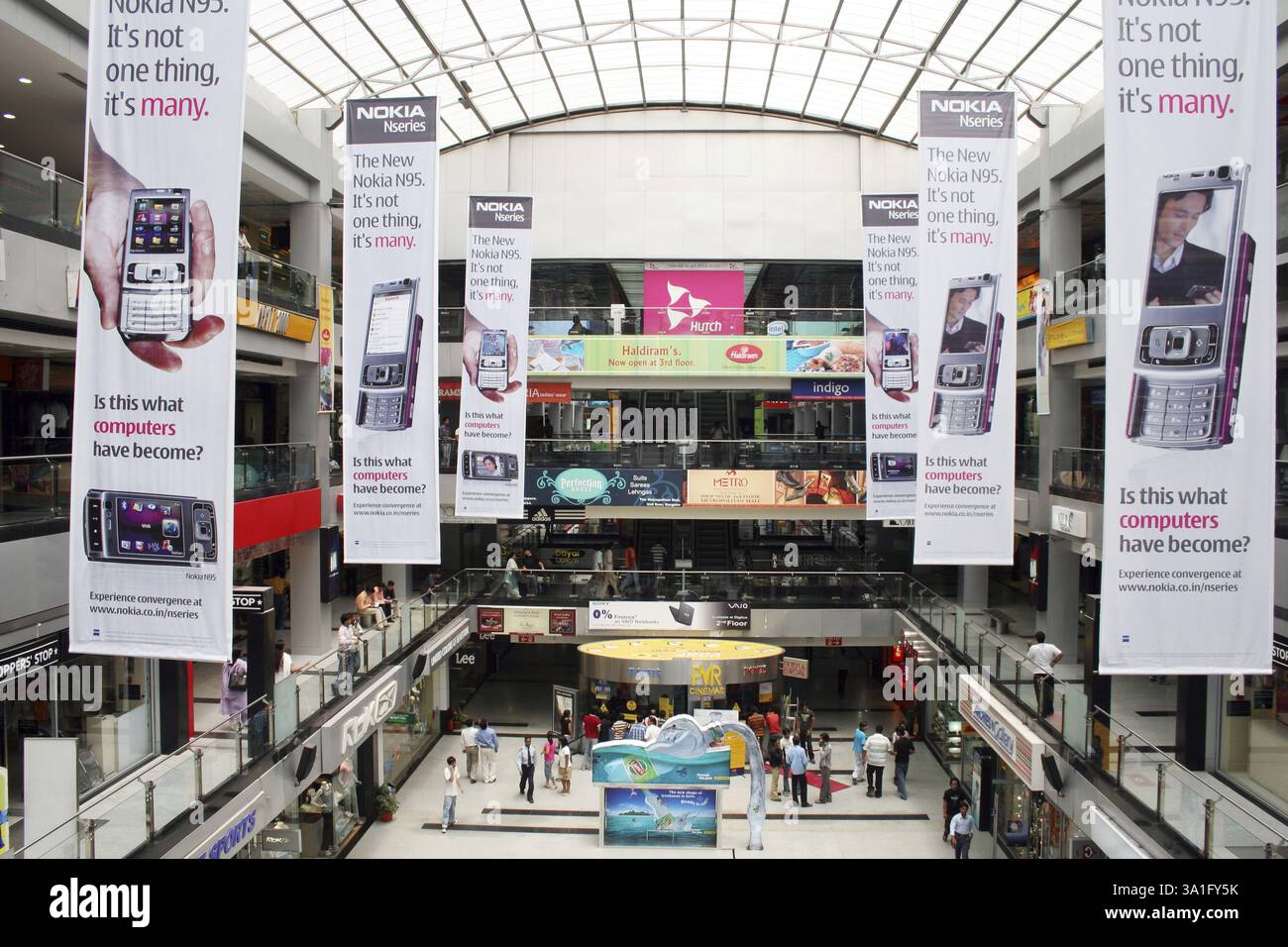 Inside Metropolitan (MGF) mall, Gurgaon, Haryana, India, Asia Stock ...