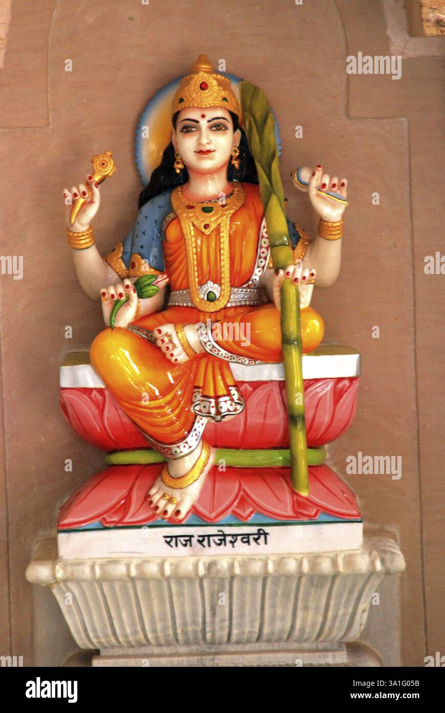 Statue of goddess Raj Rajeshwari, India, Asia Stock Photo - Alamy
