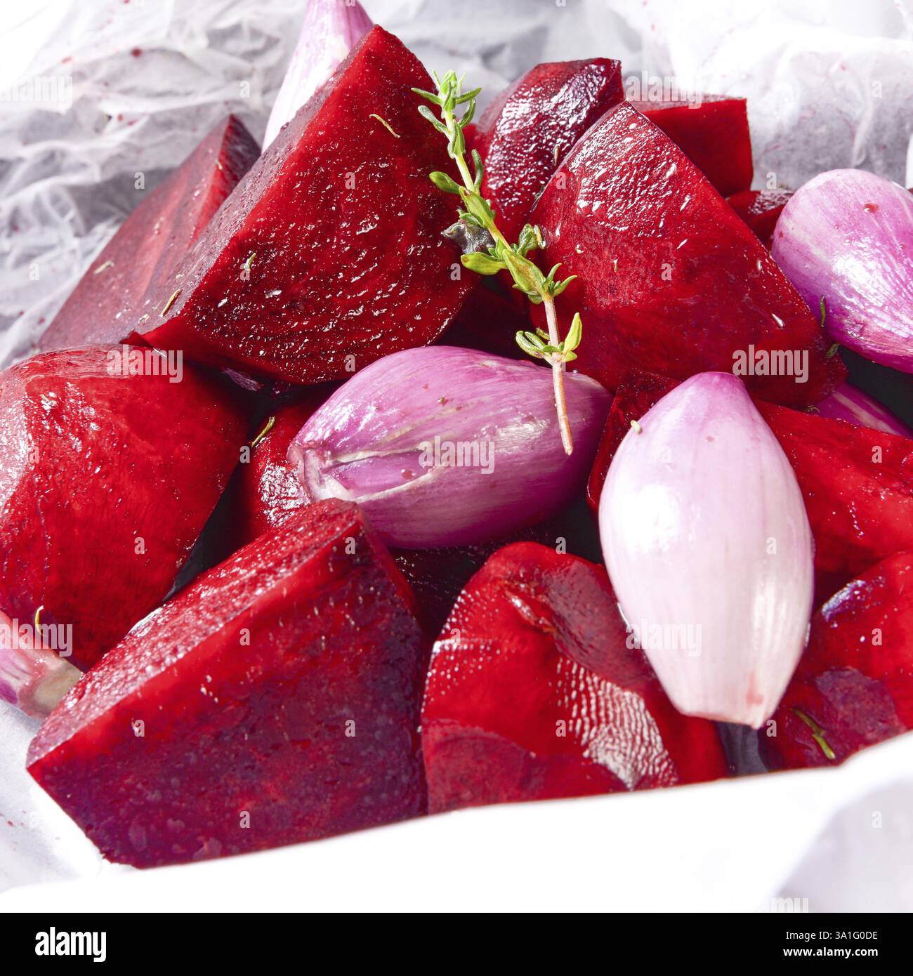 Oven baked red beets Stock Photo - Alamy
