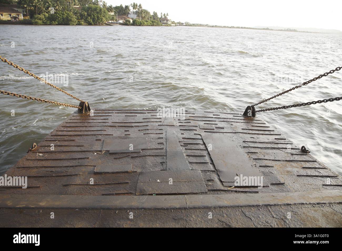 View from the ferry boat, crossing the creek, Goa, India, Asia Stock ...