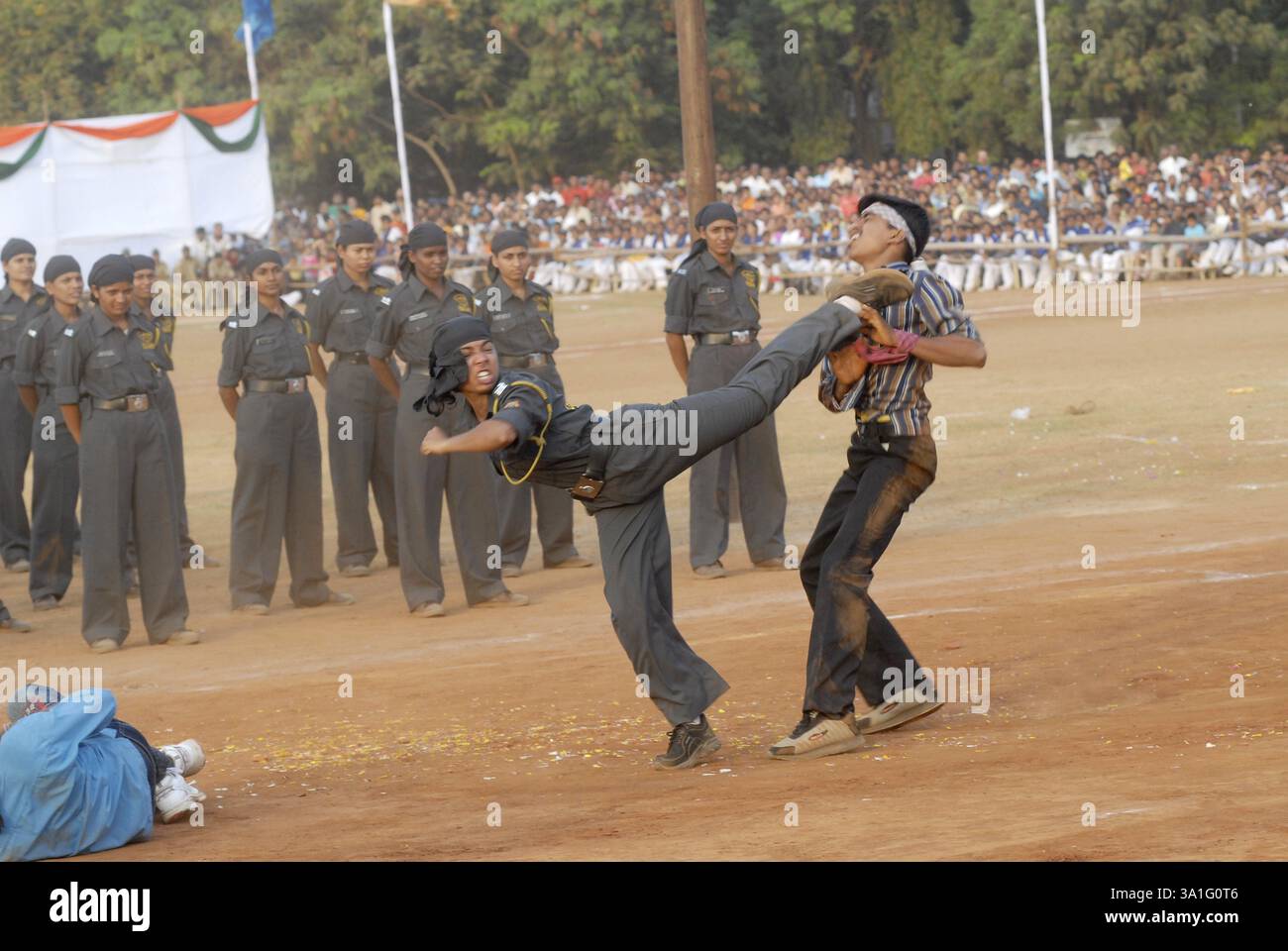 Women commandos demonstrate their Karate skills during the annual ...