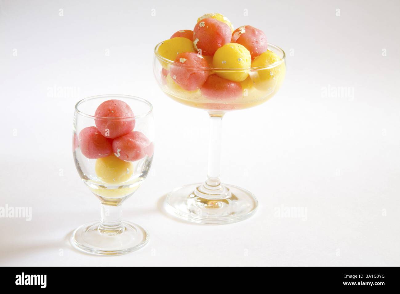 Indian food, sweet dessert angoor Bengali mithai bonbon small ball ...