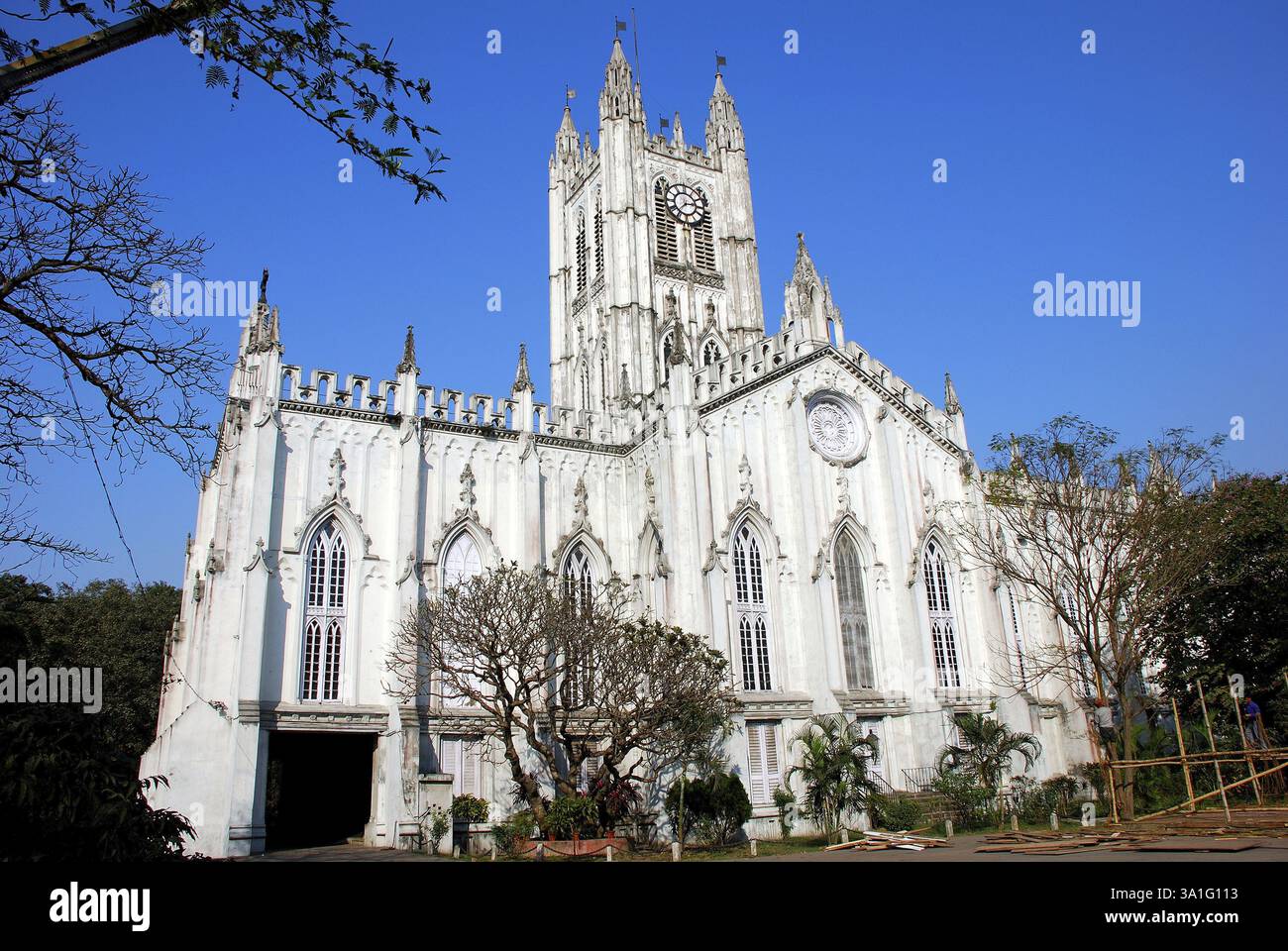 St Paul cathedral, Calcutta, West Bengal, India, Asia Stock Photo - Alamy