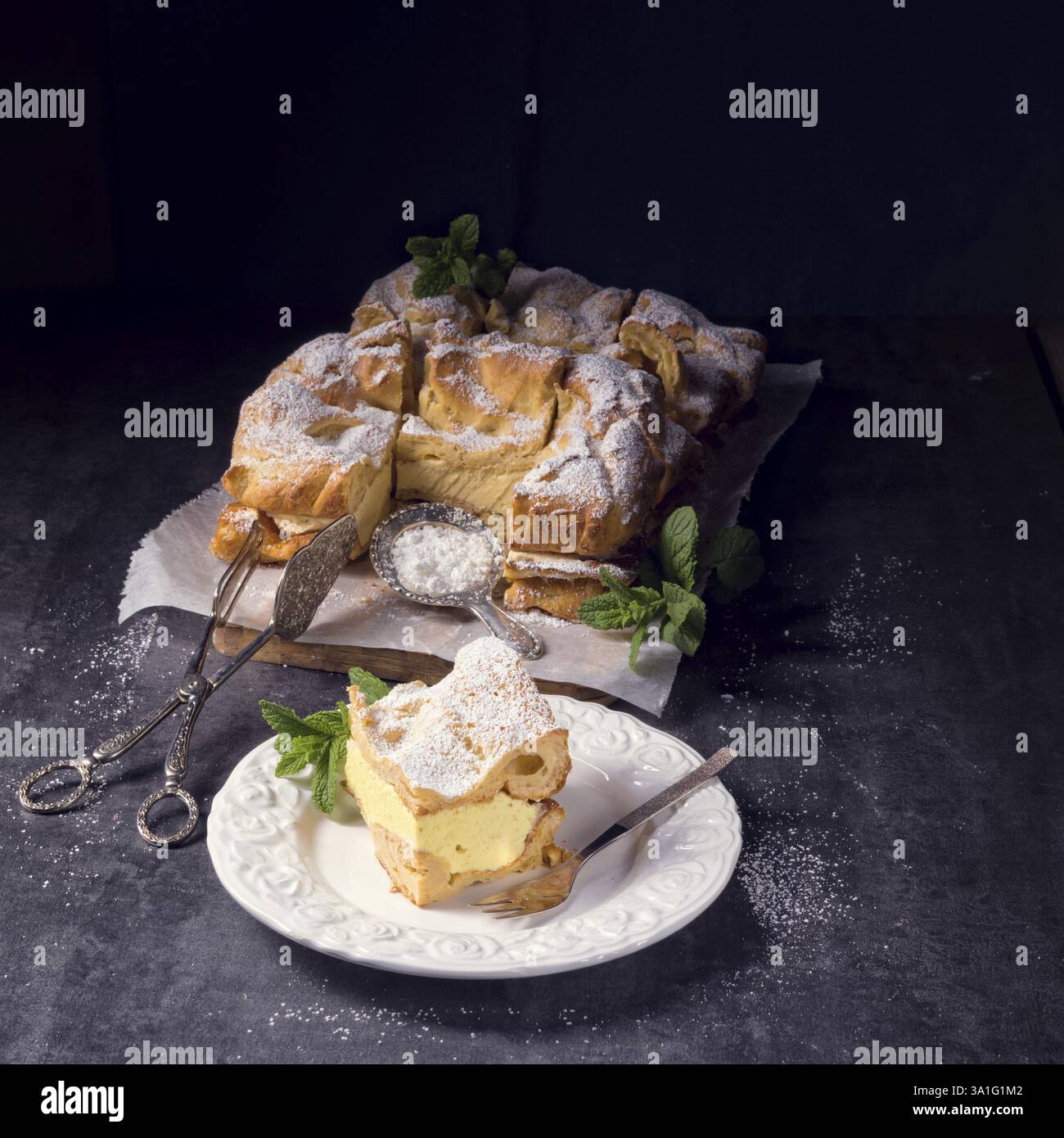 Karpatka is a traditional Polish cream pie Stock Photo - Alamy