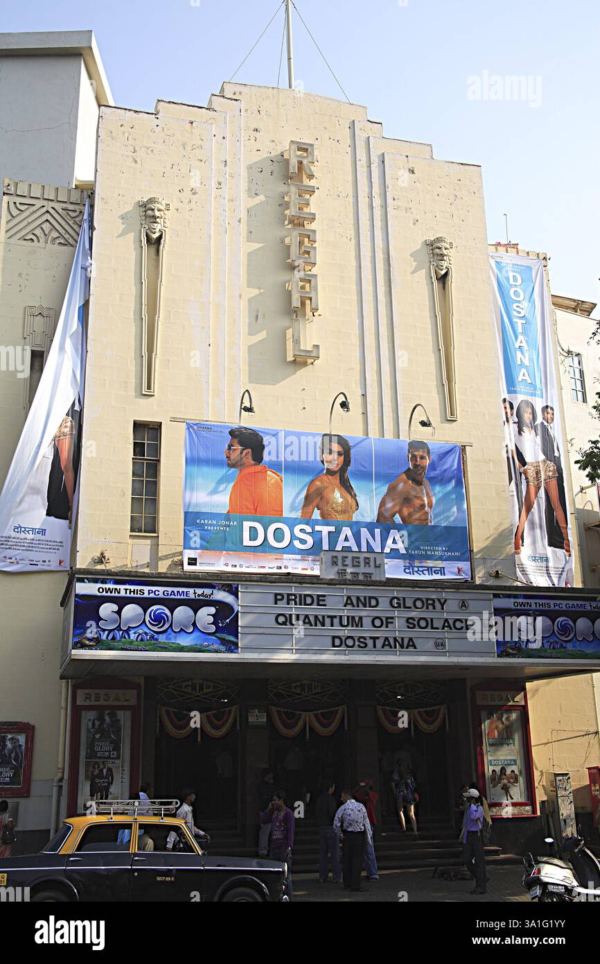 Regal theatre Bollywood cinema hall of Hindi and English movie, Bombay ...